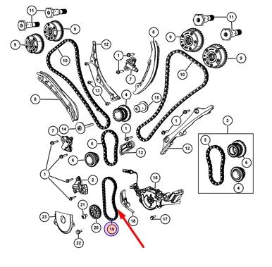 K05184278AD Fiat/Alfa/Lancia ланцюг маслянного насосу