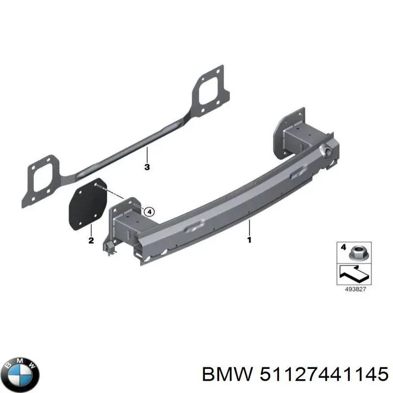 51127441145 BMW підсилювач заднього бампера - купити онлайн в Україні