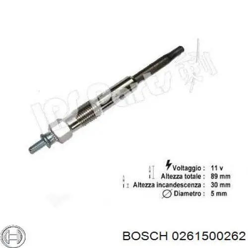 0261500262 Bosch форсунка вприску палива - купити онлайн в Україні