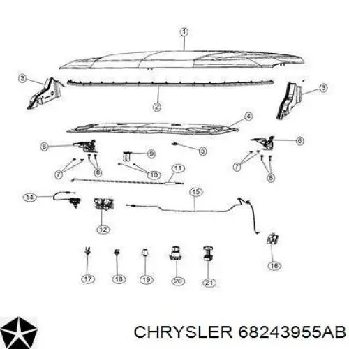 68243955AB Chrysler капот - купити онлайн в Україні