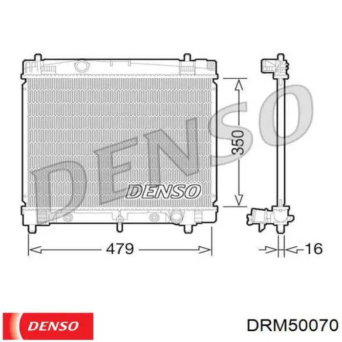 DRM50070 Denso радіатор