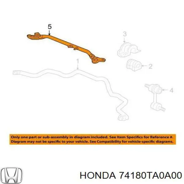 74180TA0A00 Honda автозапчастина - купити онлайн в Україні