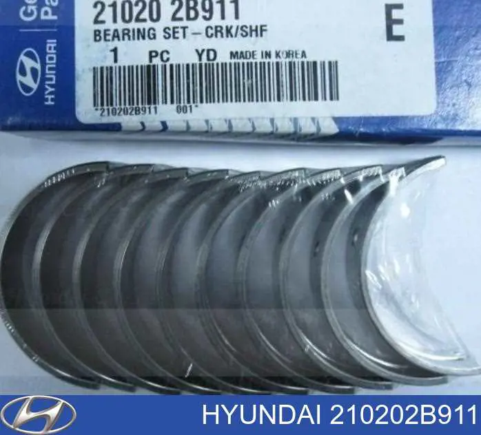 210202B911 Hyundai/Kia вкладиші колінвала, корінні, комплект, 1-й ...