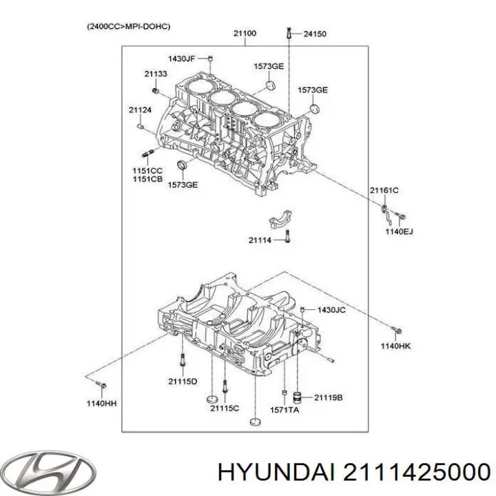 2111425000 Hyundai/Kia автозапчастина - купити онлайн в Україні