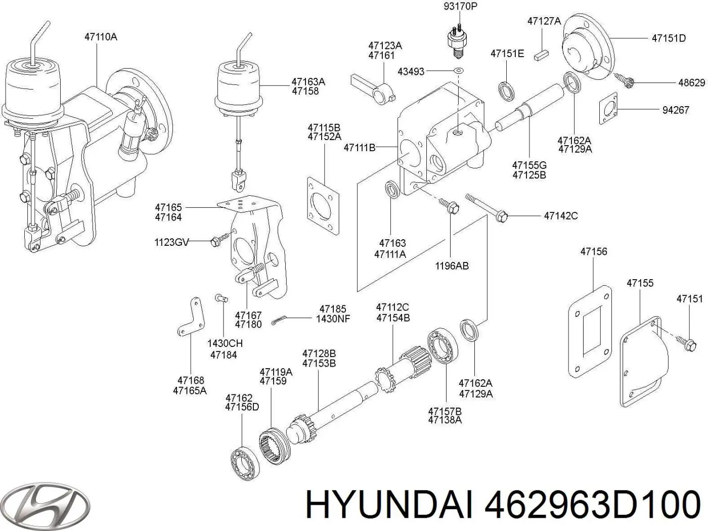 462963D100 Hyundai/Kia автозапчастина - купити онлайн в Україні