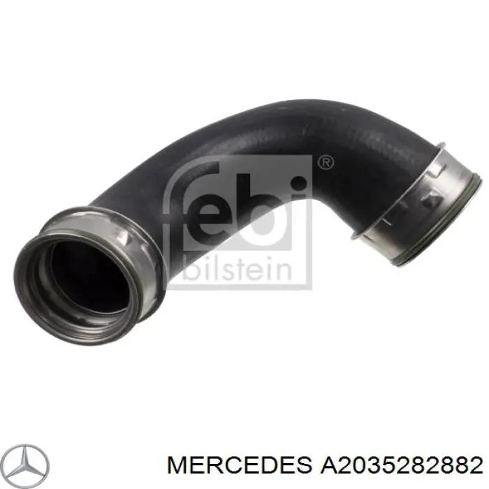 A2035282882 Mercedes шланг/патрубок інтеркулера, лівий
