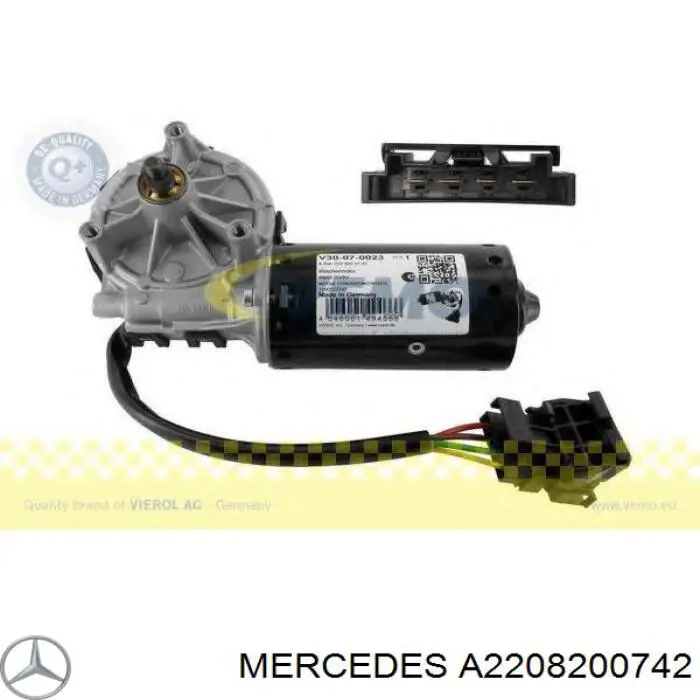 A2208200742 Mercedes двигун склоочисника лобового скла (трапеції ...