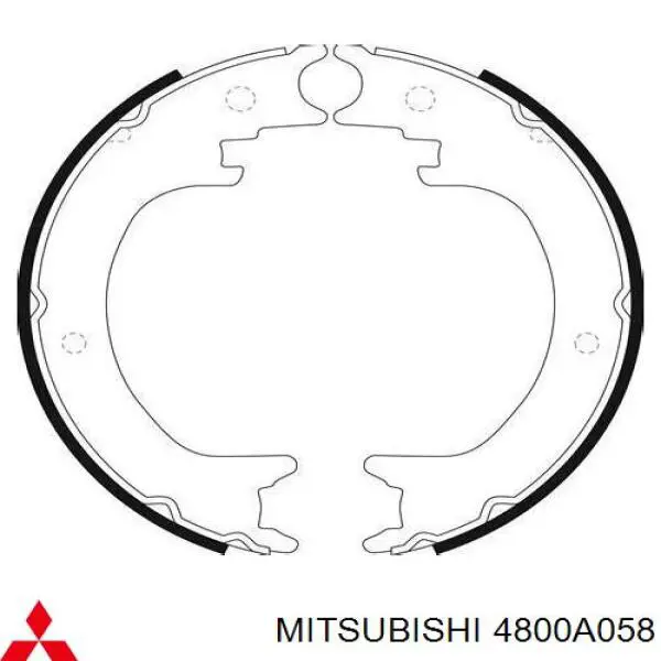4800A058 Mitsubishi колодки ручника - купити онлайн в Україні