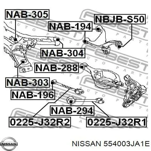 554003JA1E Nissan/Infiniti автозапчастина - купити онлайн в Україні