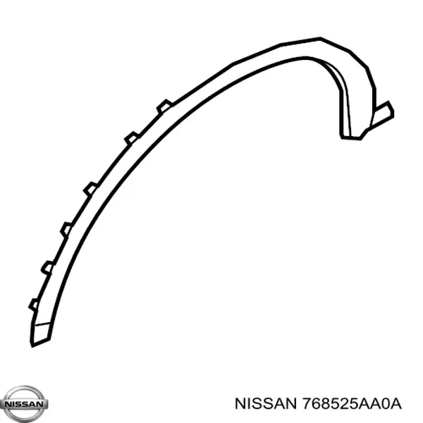 768525AA0A Nissan/Infiniti розширювач переднього крила, лівий - купити ...