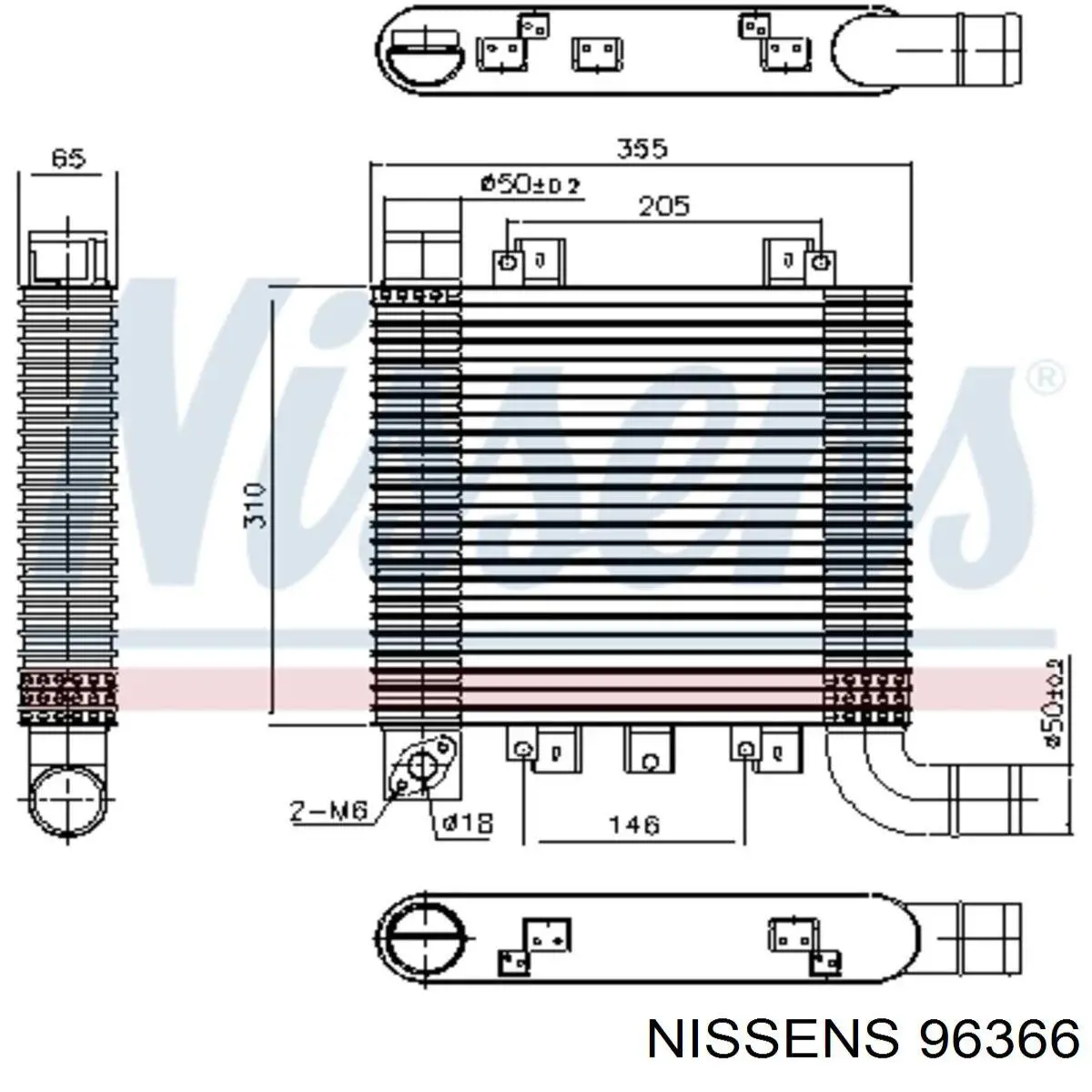 96366 Nissens радіатор интеркуллера - купити онлайн в Україні