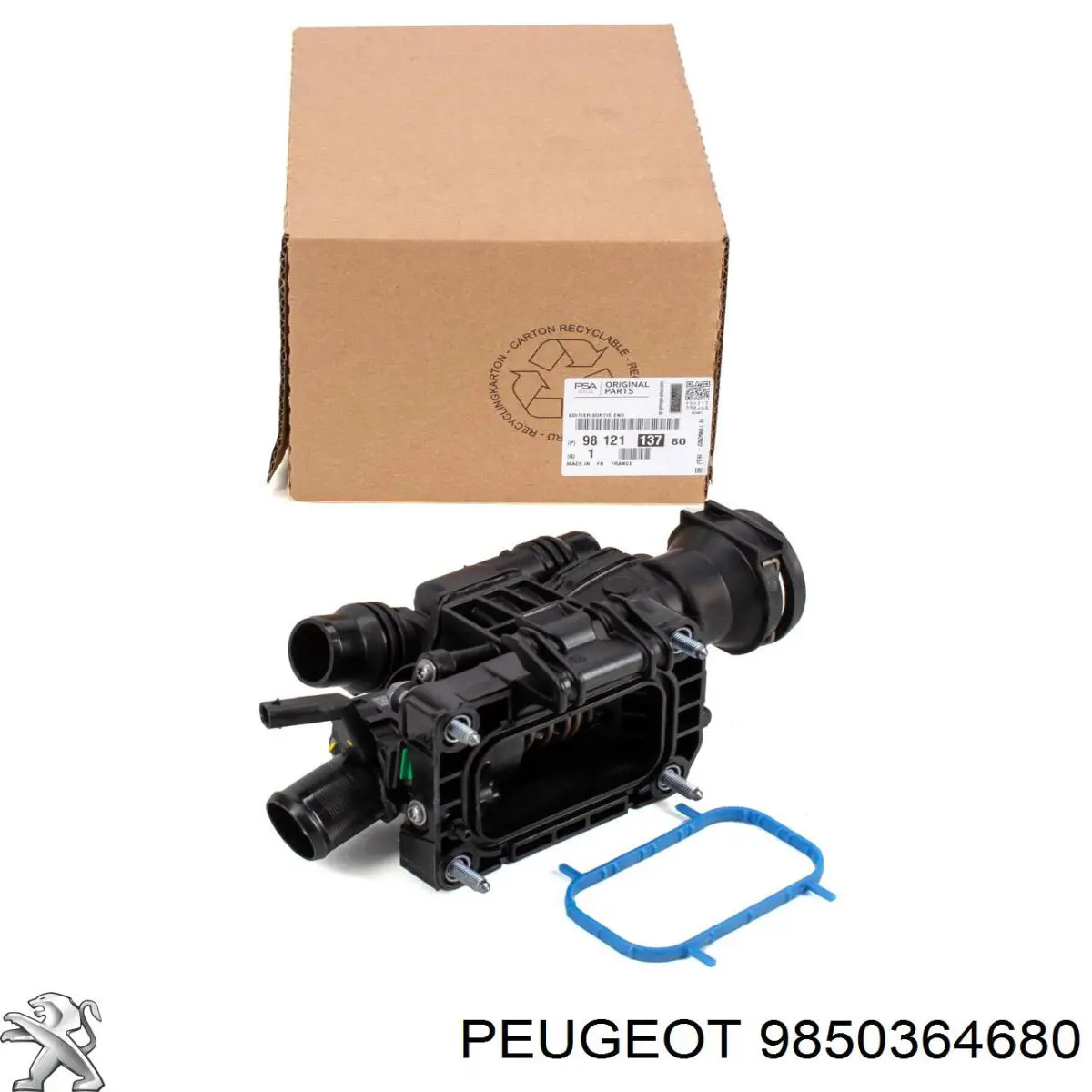 9850364680 Peugeot/Citroen корпус термостата - купити онлайн в Україні