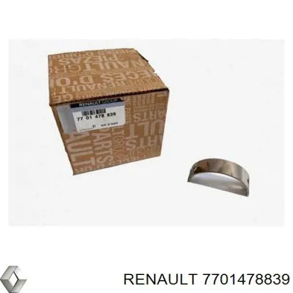 7701478839 Renault (RVI) вкладиші колінвала, корінні, комплект ...