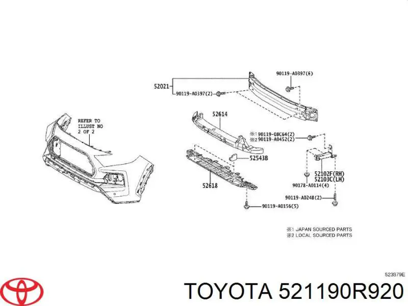521190R920 Toyota автозапчастина - купити онлайн в Україні