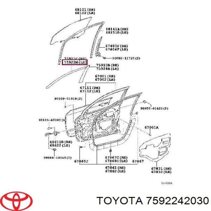 7592242030 Toyota автозапчастина - купити онлайн в Україні
