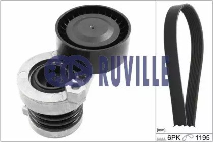 117202495R Renault (RVI) ремінь приводний, агрегатів, комплект (Ремень