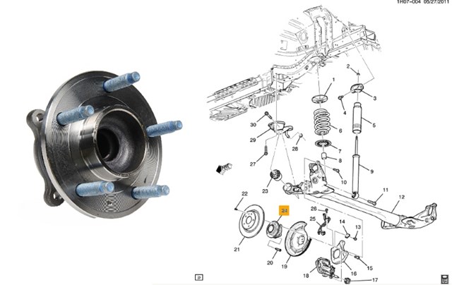 13591999 General Motors маточина задня
