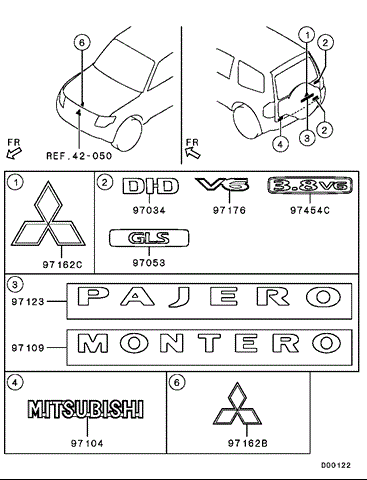 Фірмовий значок на кришку багажника на Mitsubishi Lancer