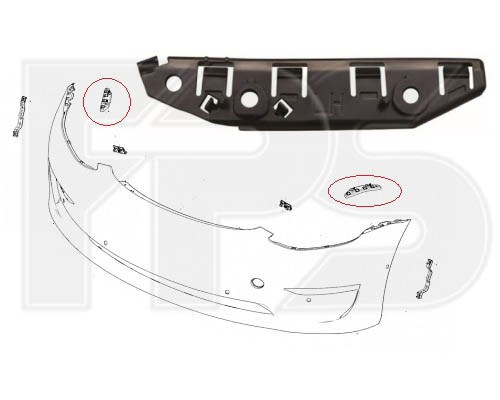 FP8502934 FPS кронштейн бампера переднього, зовнішній правий - купити ...